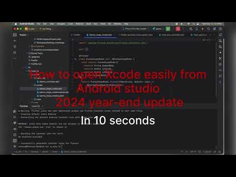 How to open xcode from android studio in flutter project 2024 - YouTube