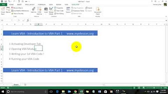 Learn VBA in Hindi - YouTube