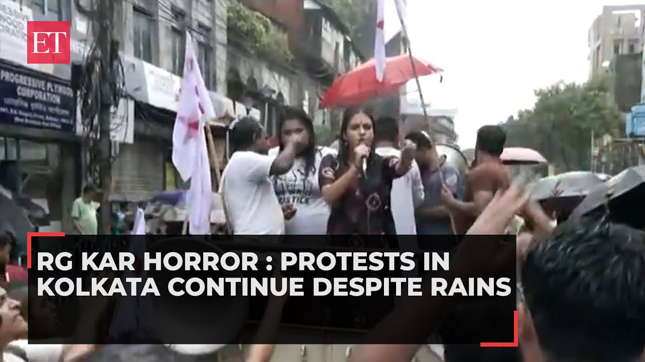 RG Kar horror case: Protests in Kolkata continue despite rains ...