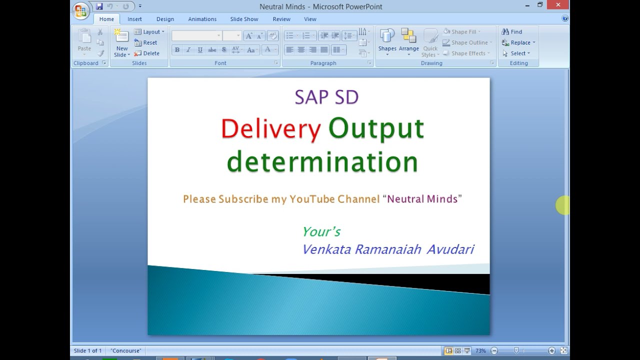 SAP SD: Delivery Output Determination process and Configuration. - YouTube