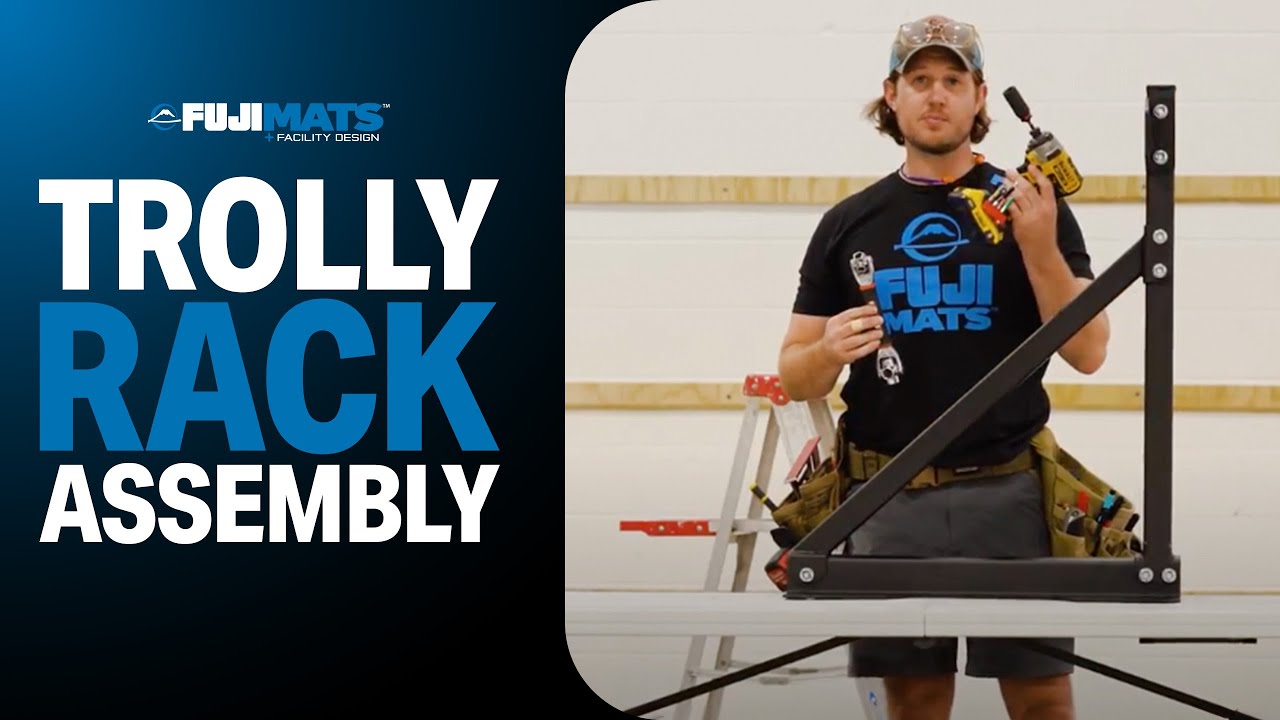 Wall Mount Trolley Bag Rack Assembly - YouTube
