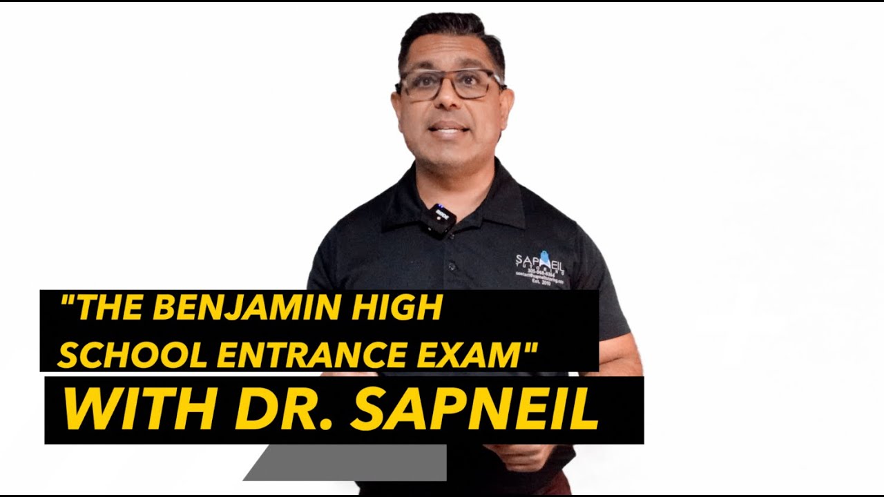 THE BENJAMIN HIGH SCHOOL ENTRANCE EXAM - EXPERT TIPS!! #BenjaminSchool ...