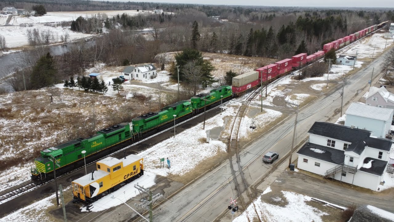 Nice Aerial 4K View! Long Stack / Manifest Train NBSR 120 at ...