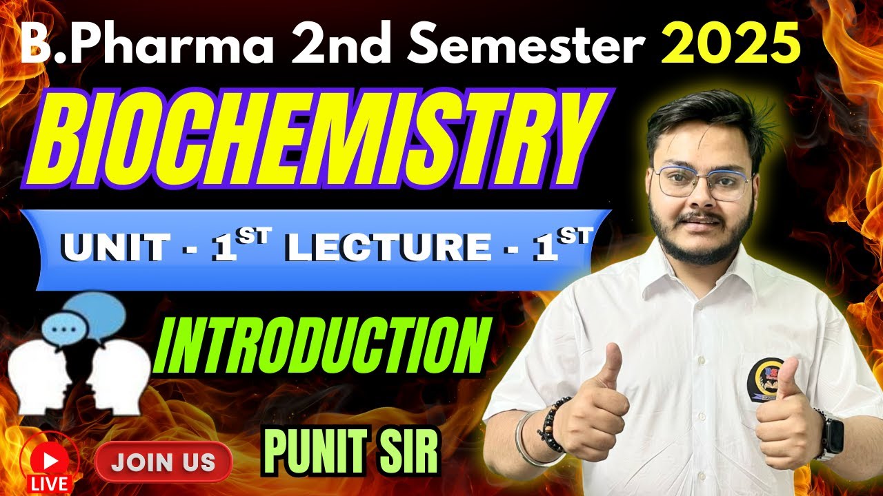 Biochemistry Complete Introduction || B. Pharma 2nd semester ...