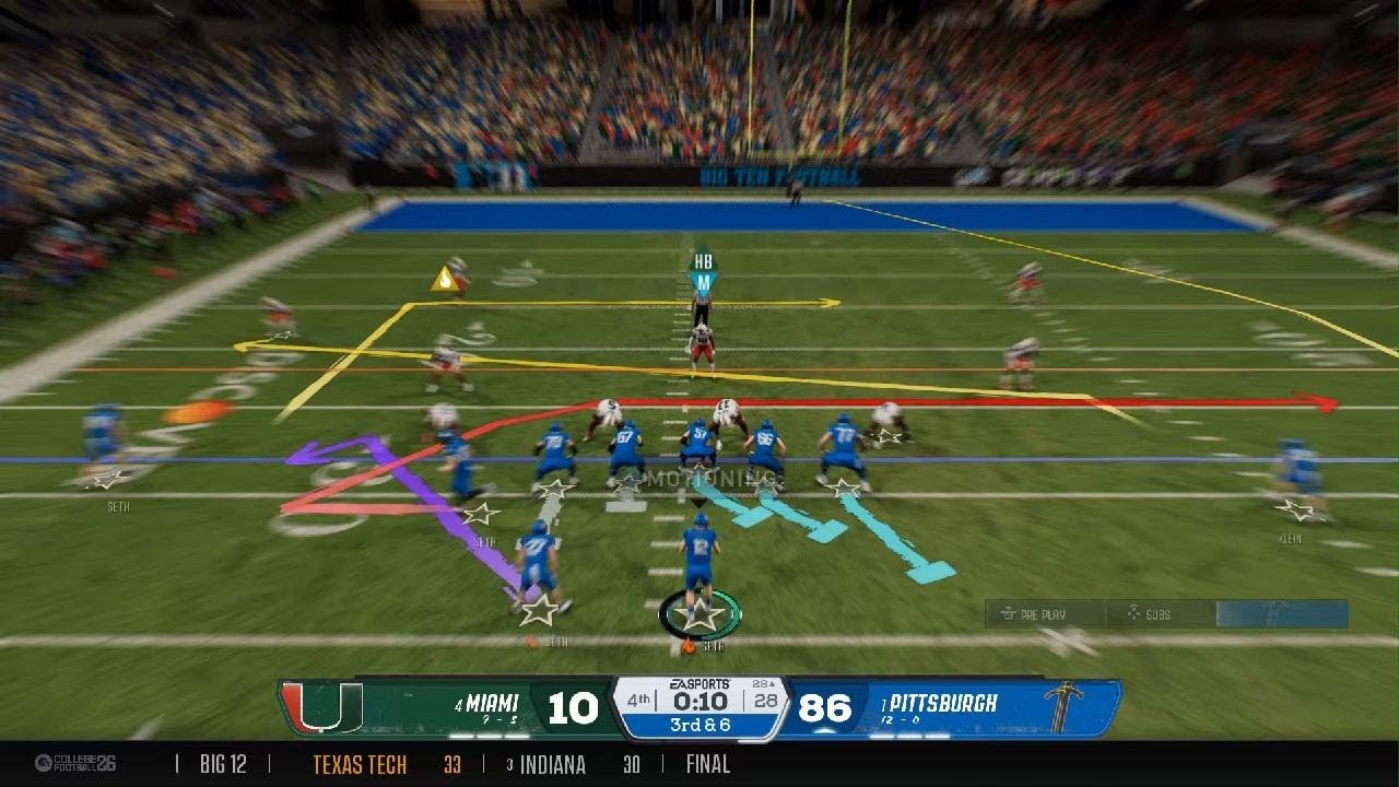 Ramon Rivera With A TD Catch Vs Miami Big 10 Championship - YouTube