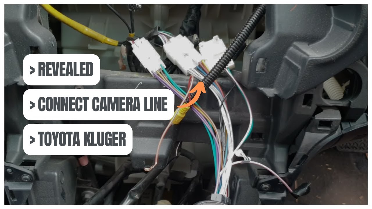 Wiring Secrets Revealed: Connect aftermarket reverse camera front line harness TOYOTA KLUGER KXS ...