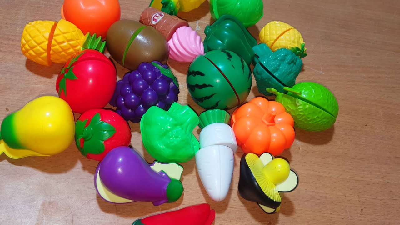 How To Cutting Plastic Fruits And Vegetables | Plastic Fruits Cutting ...