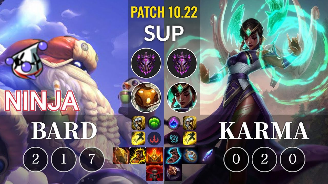 RJ Ninja Bard vs Karma Sup - KR Patch 10.22 - YouTube