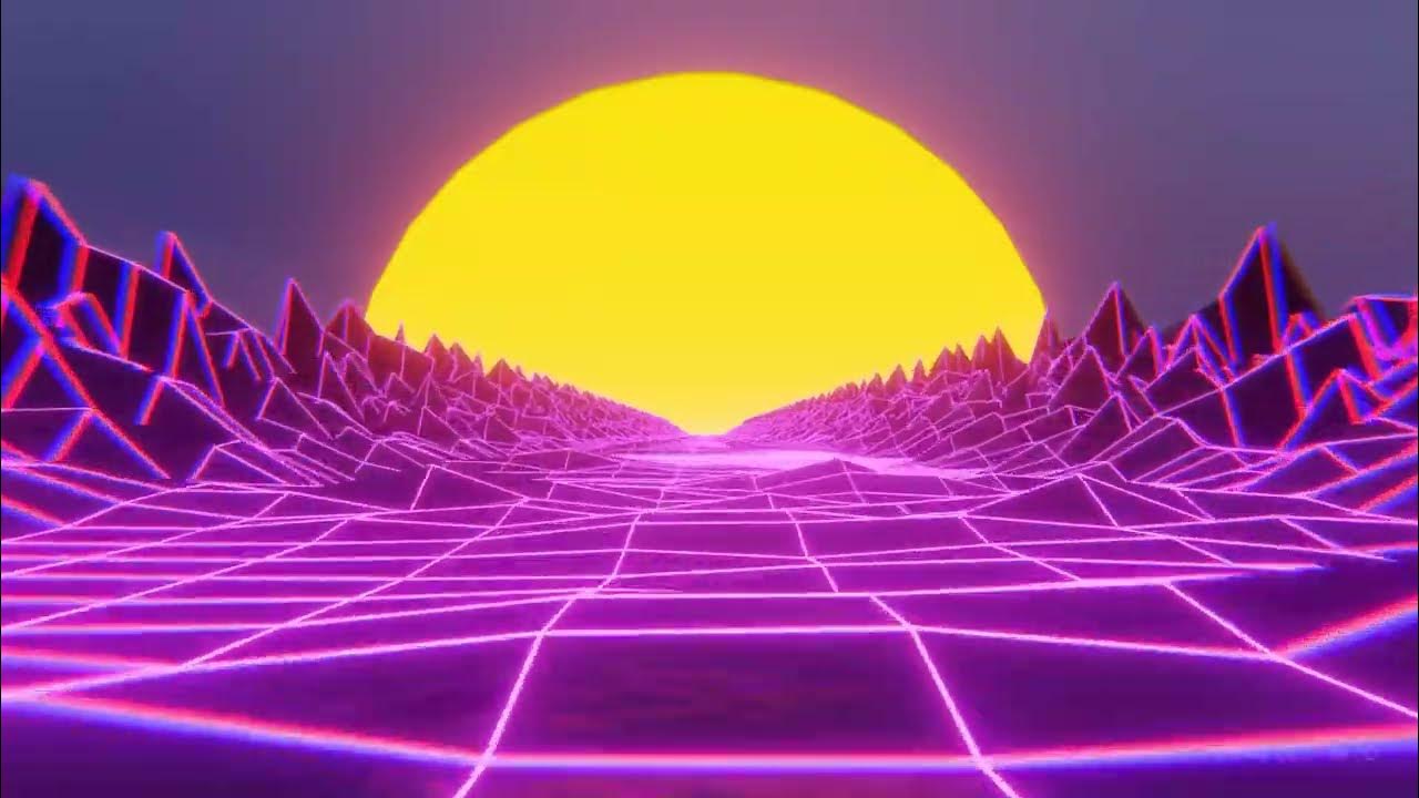 80's Synthwave Infinite Loop Animation (Blender 3.4) - YouTube