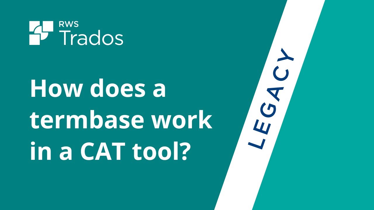 How does a termbase work in a CAT tool? - YouTube