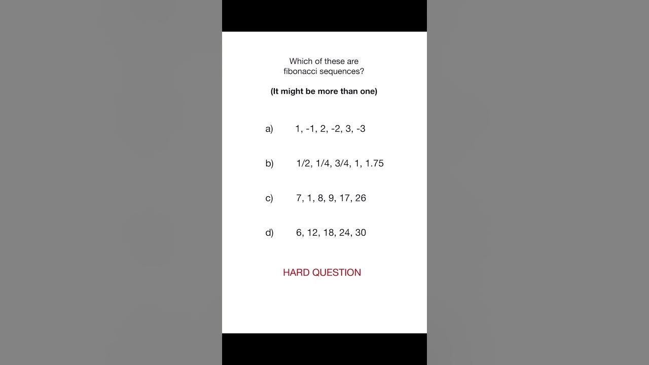 Fibonacci Sequences - GCSE Maths #shorts #gcse #maths - YouTube