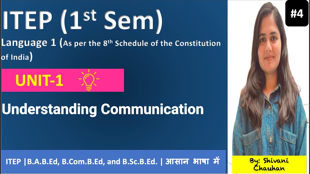 #4 Unit-1|LANGUAGE 1 | ITEP 1st Sem| B.A. B.Ed.| B.Com B.Ed| B.Sc B.Ed ...