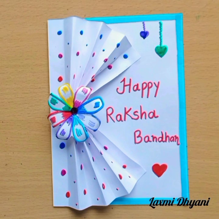 Easy Beautiful Rakhi card Design ️DIY Rakhi card #DIY #Calligraphy # ...