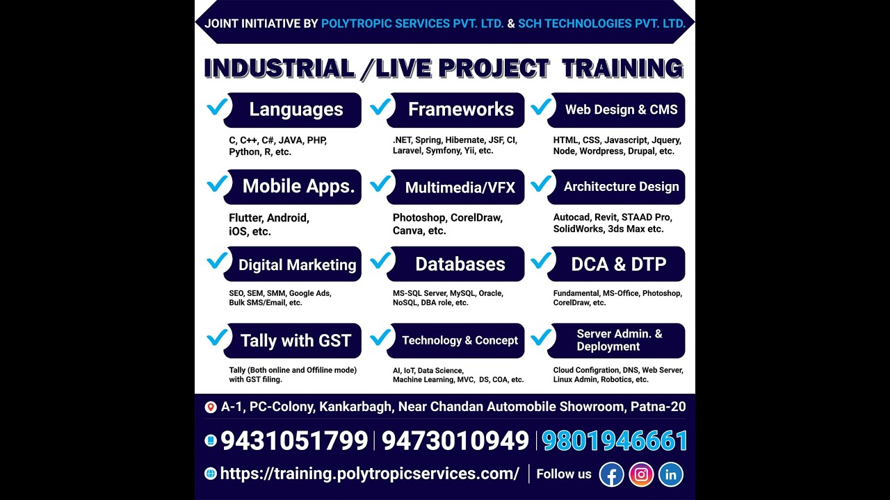 Join us for Online/Offline Internship or Industrial Training for any ...