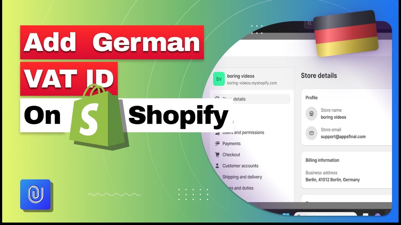How To Add German VAT ID On Shopify IVA German Tax Shopify Settings how-to-add-german-vat-id-on-shopify-iva-german-tax-shopify-settings
