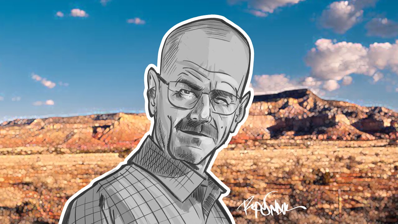 Bryan Cranston Sketch Process - YouTube