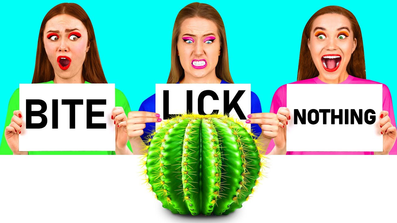 Bite, Lick or Nothing Challenge | Epic Food Battle by Fun Fun Challenge ...