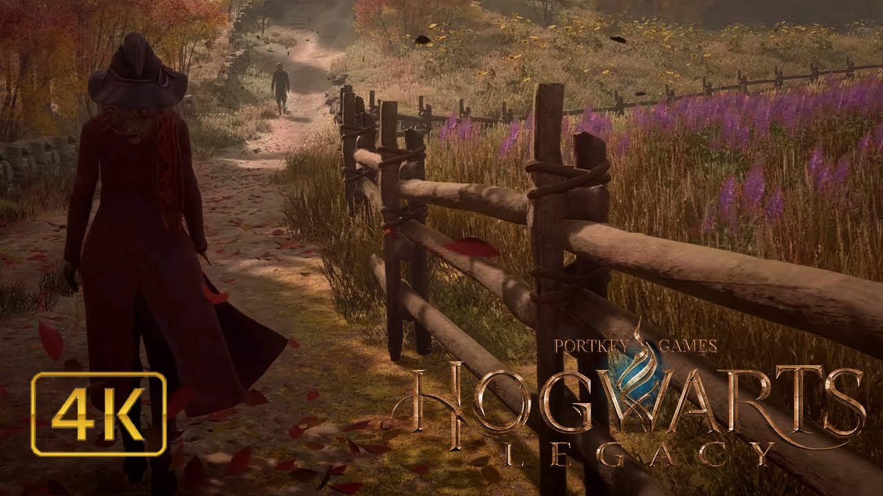 [4K] Hogwarts Legacy | Relaxing Autumn walk Hogsmeade - YouTube