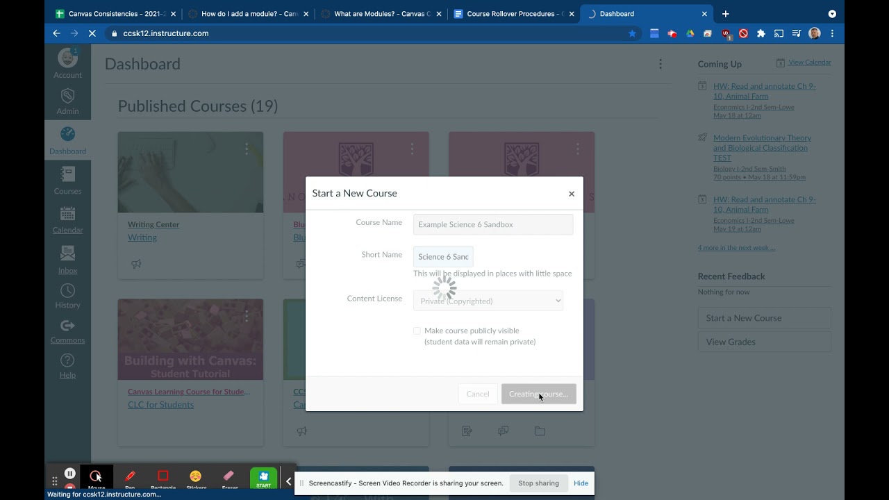 Creating A Sandbox Course In Canvas YouTube Creating A Sandbox Course In Canvas YouTube