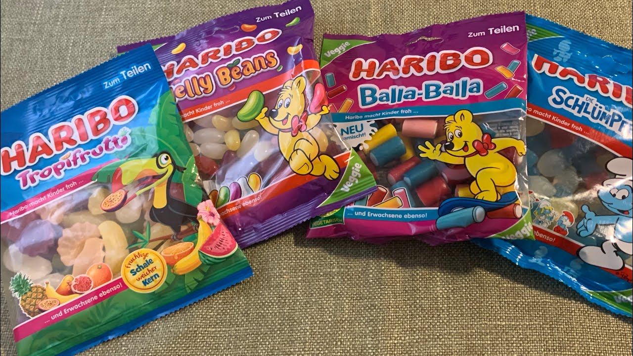 ASMR Haribo Sour Gummies 🍋 | Tangy & Sticky Sounds - YouTube