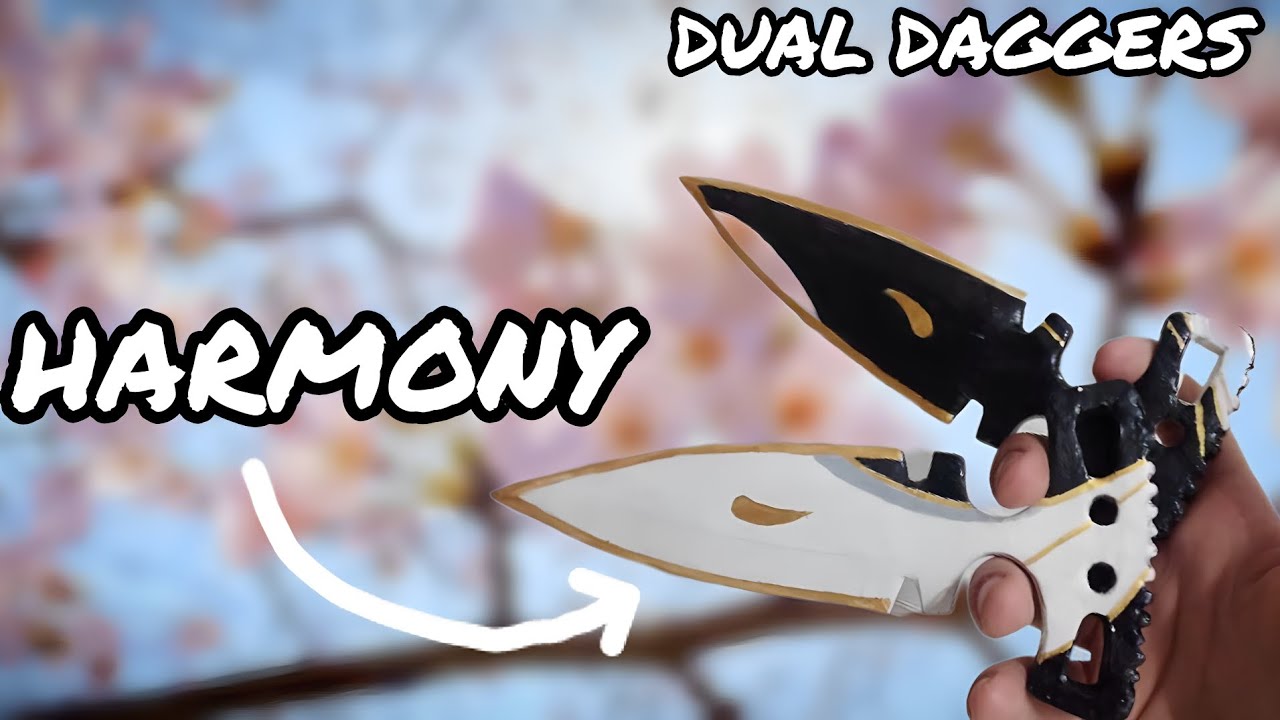 🌸КаК сДеЛаТь НоЖ DUAL DAGGERS "HARMONY" иЗ кАрТоНа🌸 - YouTube