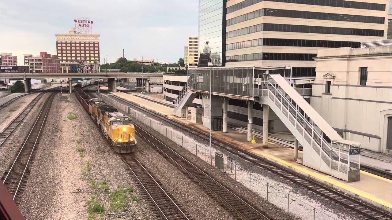 UP 6996 leads a manifest by Kansas City Union Station (7/7/24) - YouTube