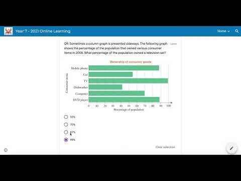 Year 7 Column Graphs solutions part 2