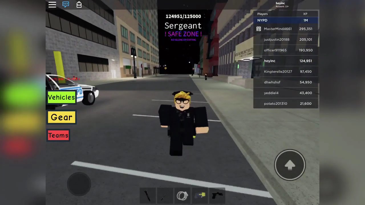 Roblox:nyc sim /NYPD rank up - YouTube