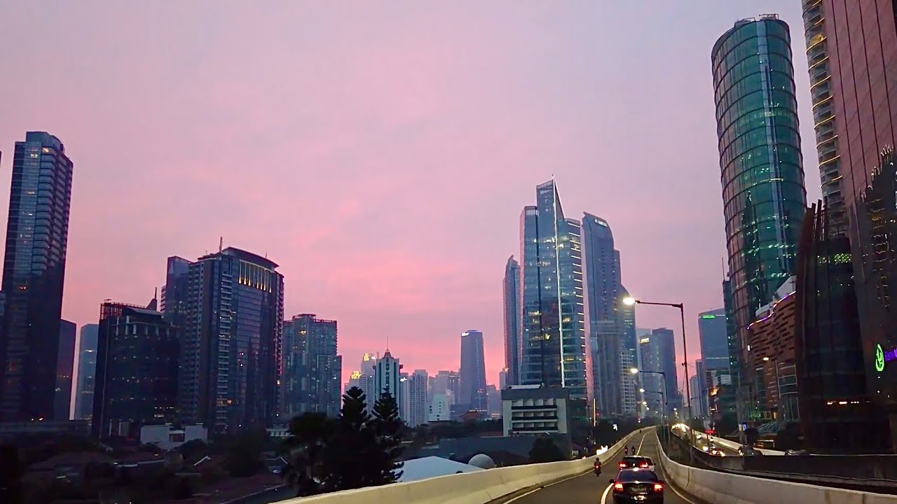 Jakarta Night Drive in Skyscraper City 2021 Indonesia [4K60] - YouTube