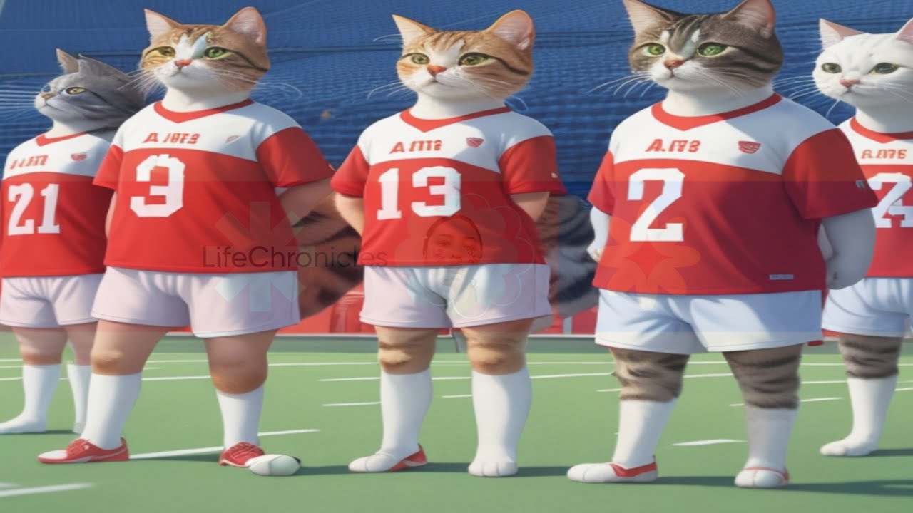 Champion cats playing football - YouTube