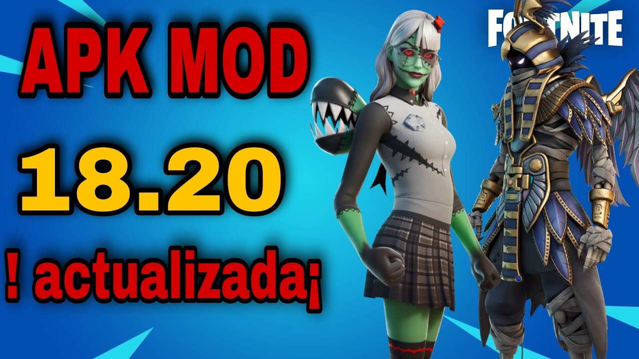 COMO DESCARGAR FORTNITE APK MOD 18.20 dispositivos no compatibles - YouTube