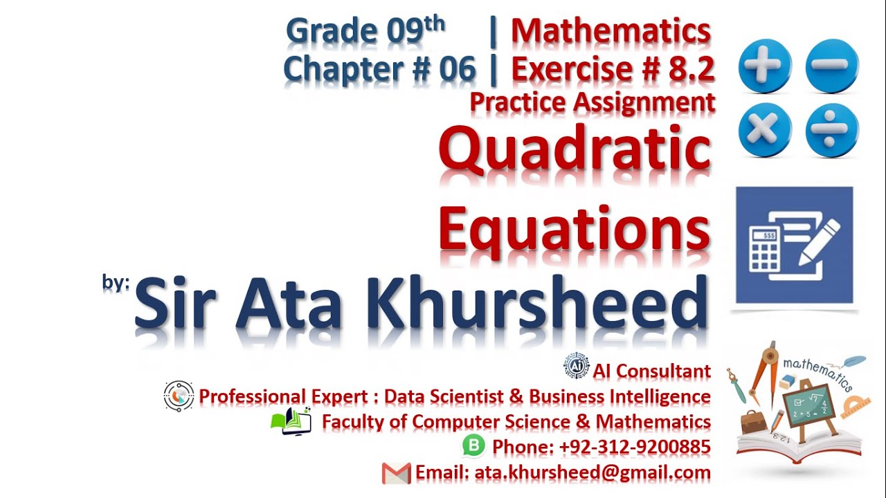 Grade 9th | Mathematics | Ex#8.2 | Assignments | STB - YouTube