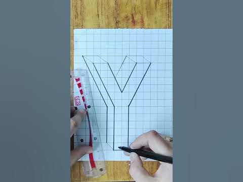 How to draw the Letter Y in 3D #shorts - YouTube