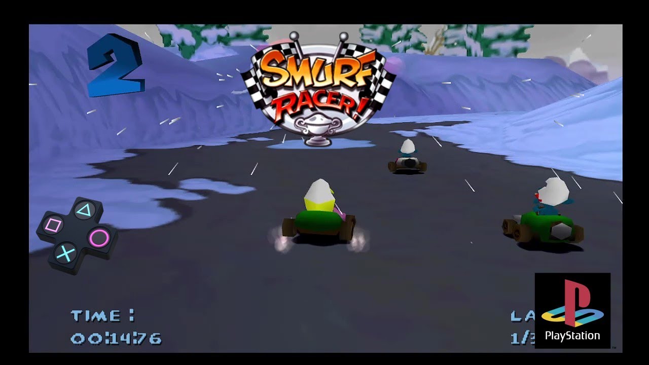 💙🏁 Smurf Racer PS1 | Blue Karting Chaos from the 90s! 🎮 - YouTube