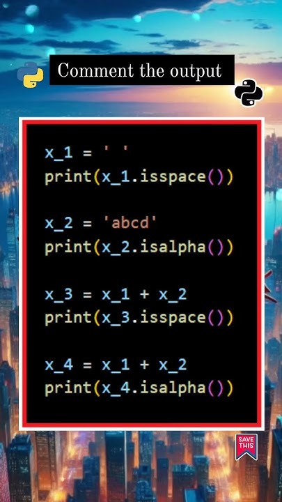 Comment The Output Pawansrikanth2005 Python Pythonprogramming Pythoncode Coding