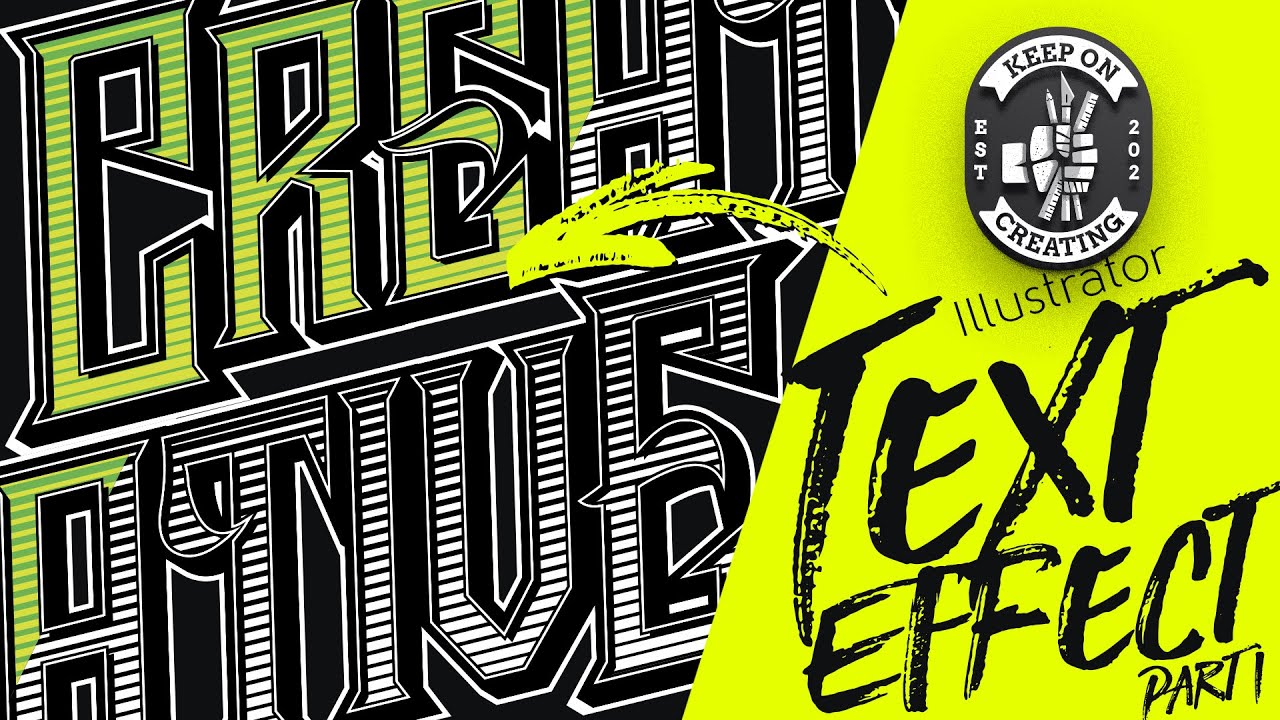 Illustrator Tutorial Text Effects One And Multi Color No Rip Needed Adobe Illustrator Youtube
