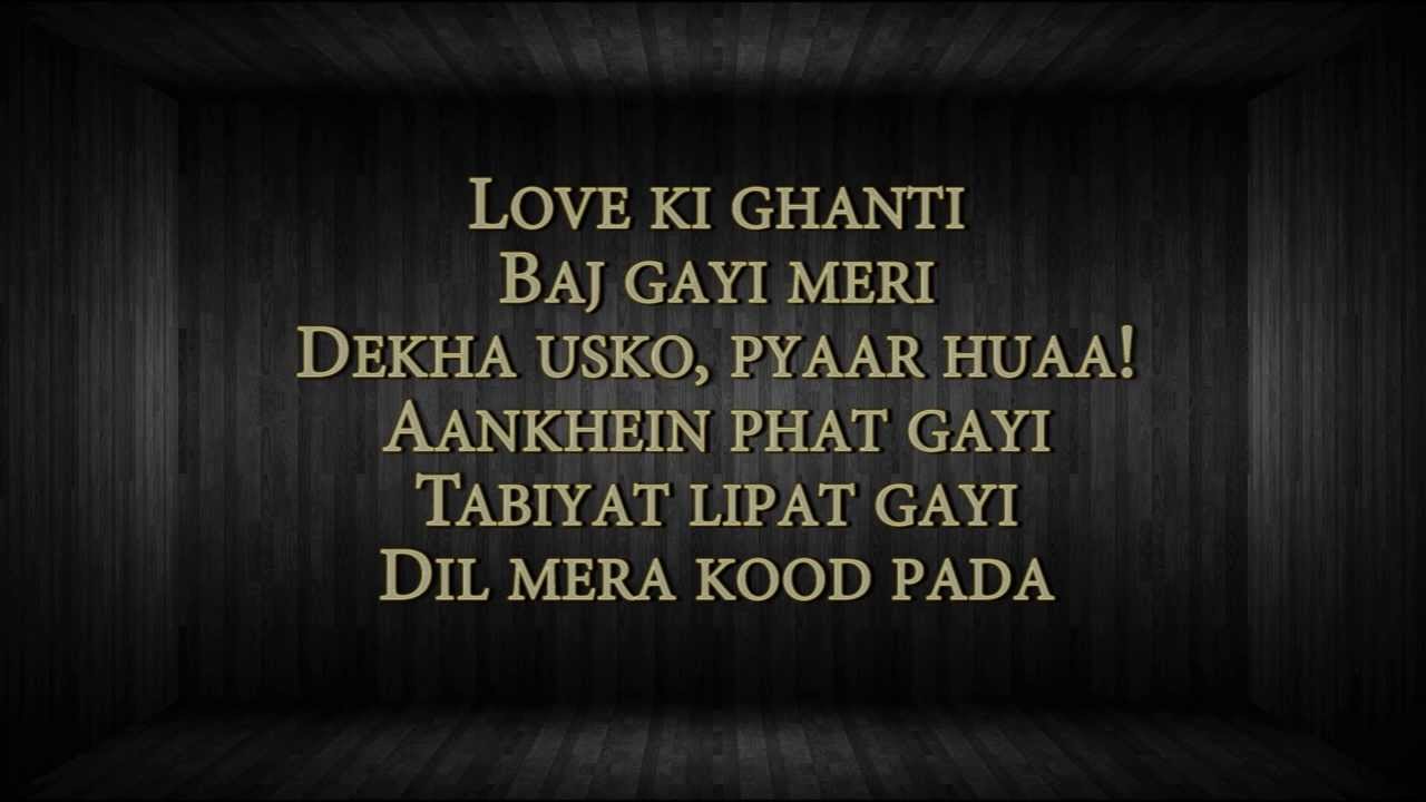 LOVE KI GHANTI LYRICS - BESHARAM Song - YouTube