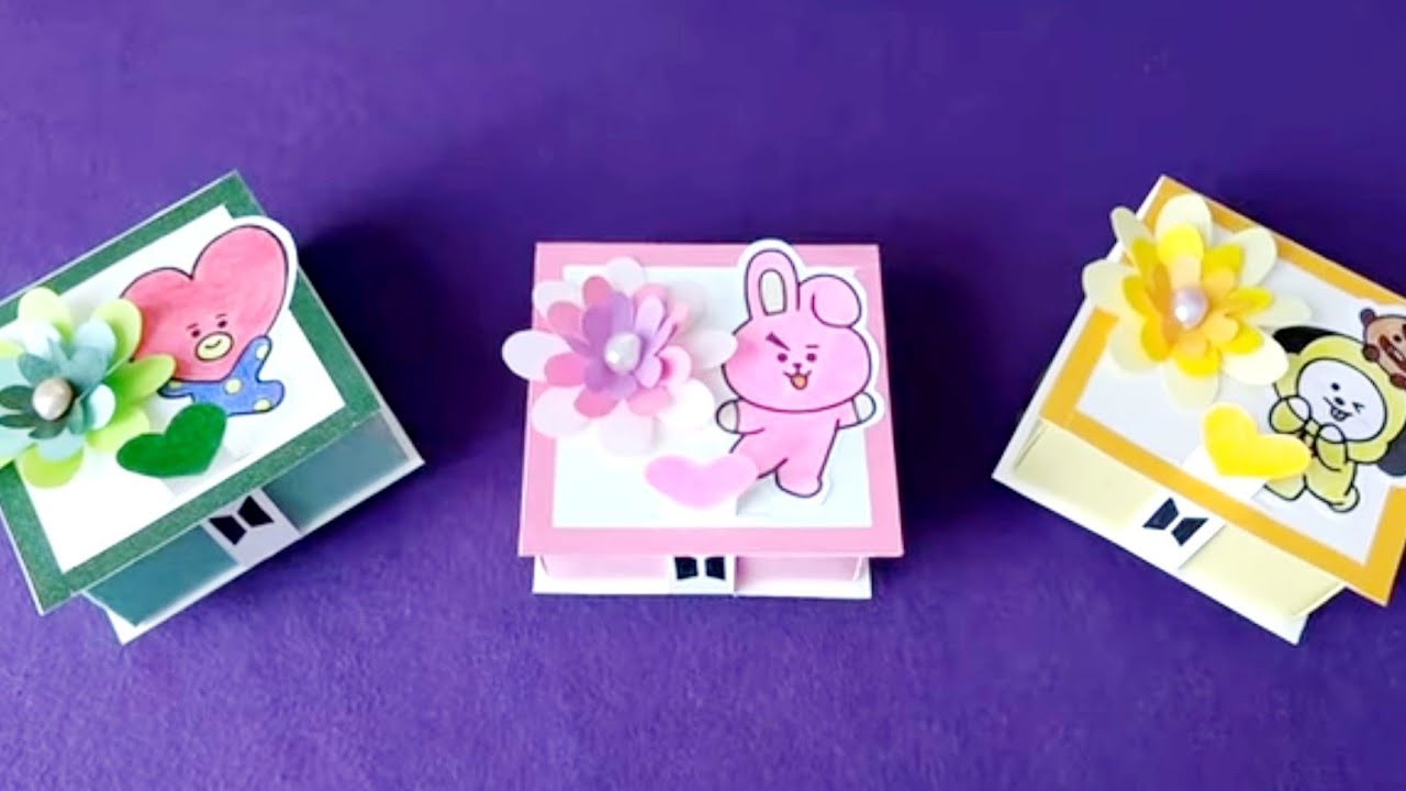 BTS BT22 DIY Gift Box | Hand making Crafts | Easy and simple craft ...