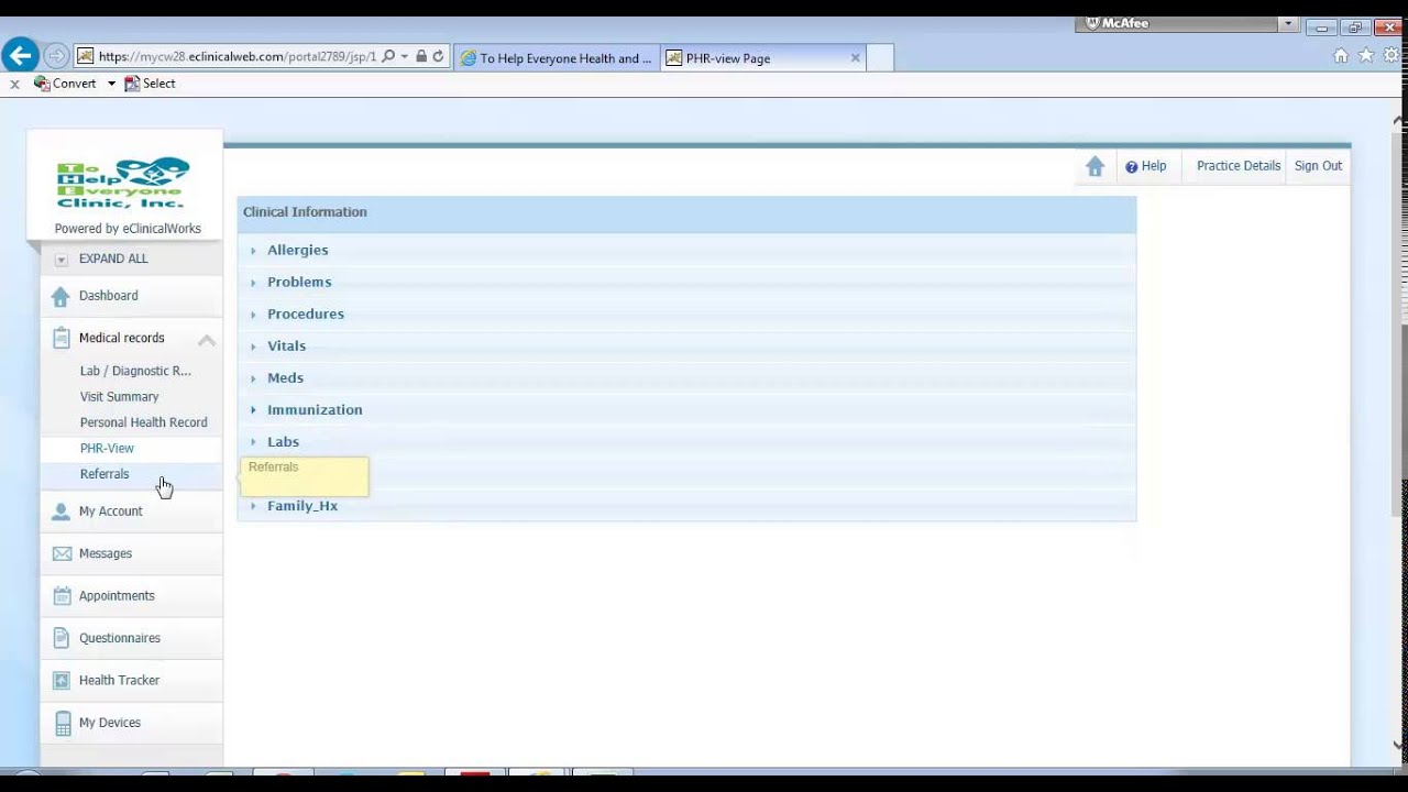 Patients Access Login