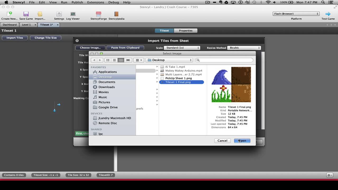 PS-Importing Your Tileset Into Stencyl - YouTube