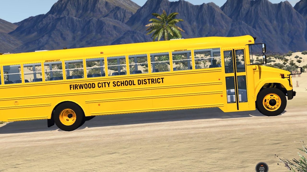 BeamNG Drive - CB 40 School Bus on the Desert Trails Map Part 1 - YouTube