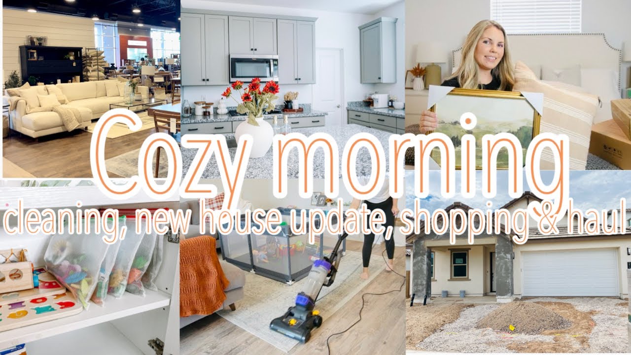🍂 COZY MORNING CLEANING, NEW HOUSE UPDATE & SHOPPING HAUL | cleaning ...
