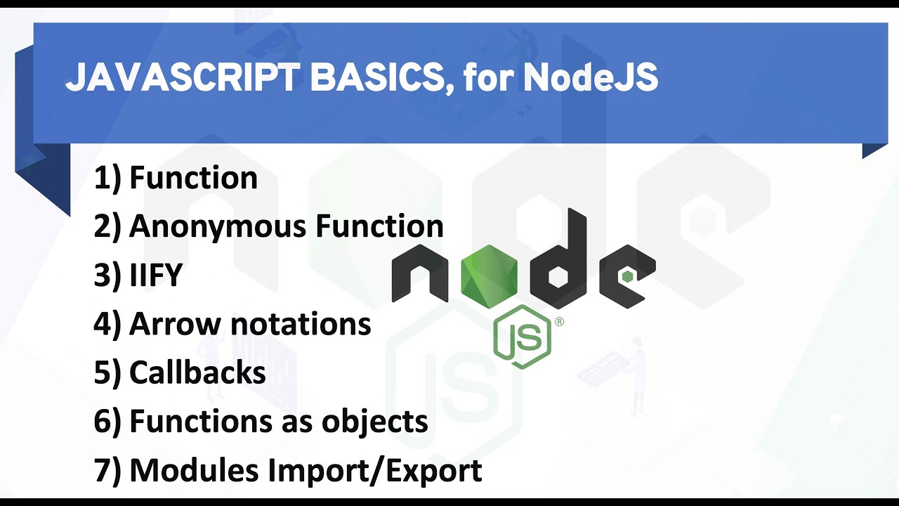 Javascript Basics Useful For Nodejs Youtube