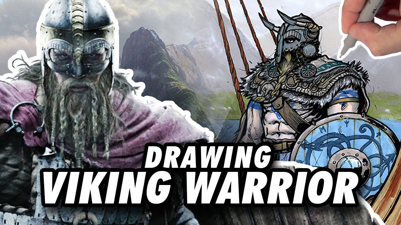 🪓 VIKING WARRIOR ! 🪓 Speed Drawing ️ Comic Book Style ️ - YouTube