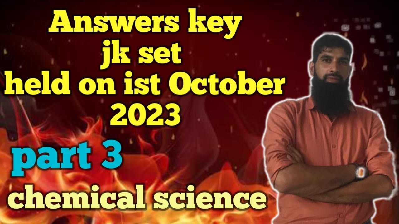 jk set answer key of chemical science and solutions - YouTube