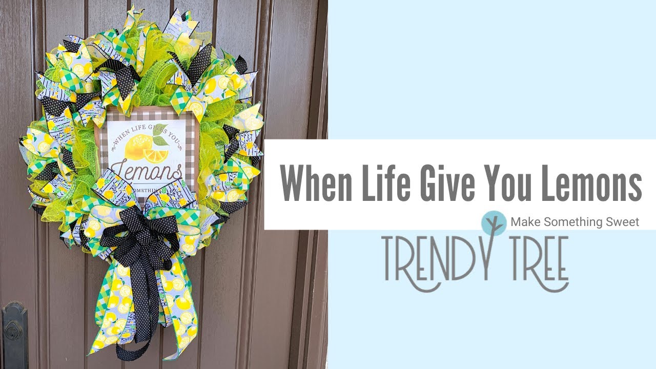 Deco Mesh Ruffle Wreath Tutorial When Life Gives You Lemons - YouTube