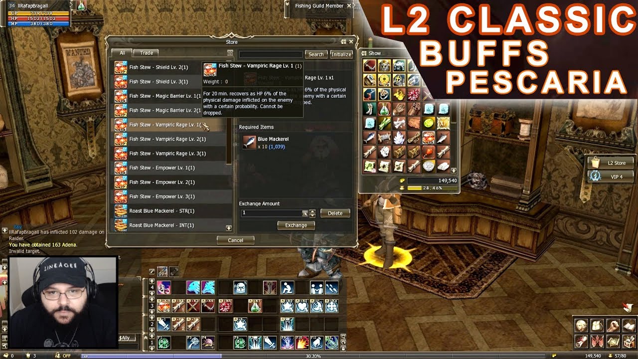 Lineage 2 Classic - Explicando os Buffs de Pescaria (Fish Stew ...
