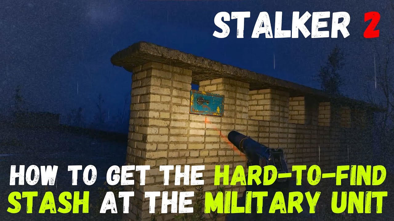 How to get the HARD-TO-FIND STASH at the Military Unit in Stalker 2 🎒 # ...