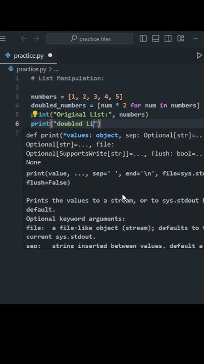 List Munipulation Python Code Coding Programming Pythoncode Pythonforbeginners Youtube