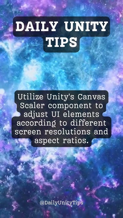 How to make UI scaling more efficient in unity? #FreeTutorials#UnityTips#UnityCommunity# ...